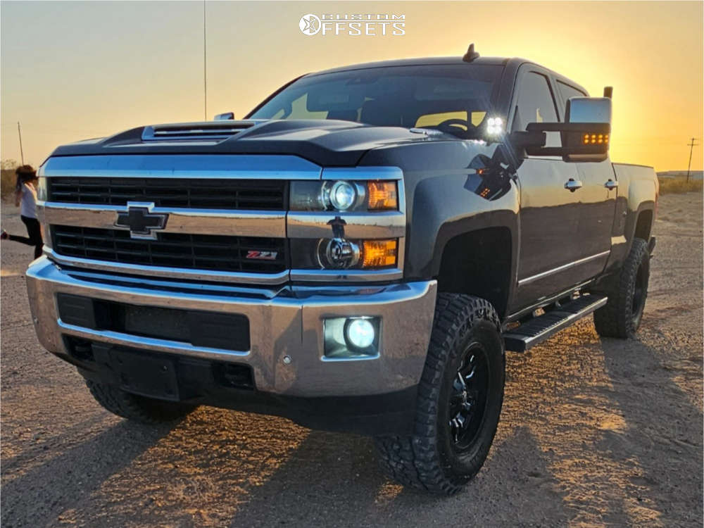 2017 Chevrolet Silverado 2500 HD with 18x9 1 Fuel Sledge and 305/70R18 Mickey Thompson Baja Boss ...