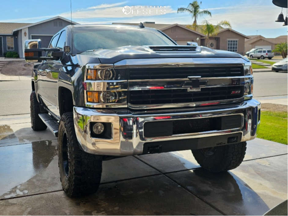 2017 Chevrolet Silverado 2500 HD with 18x9 1 Fuel Sledge and 305/70R18 Mickey Thompson Baja Boss ...