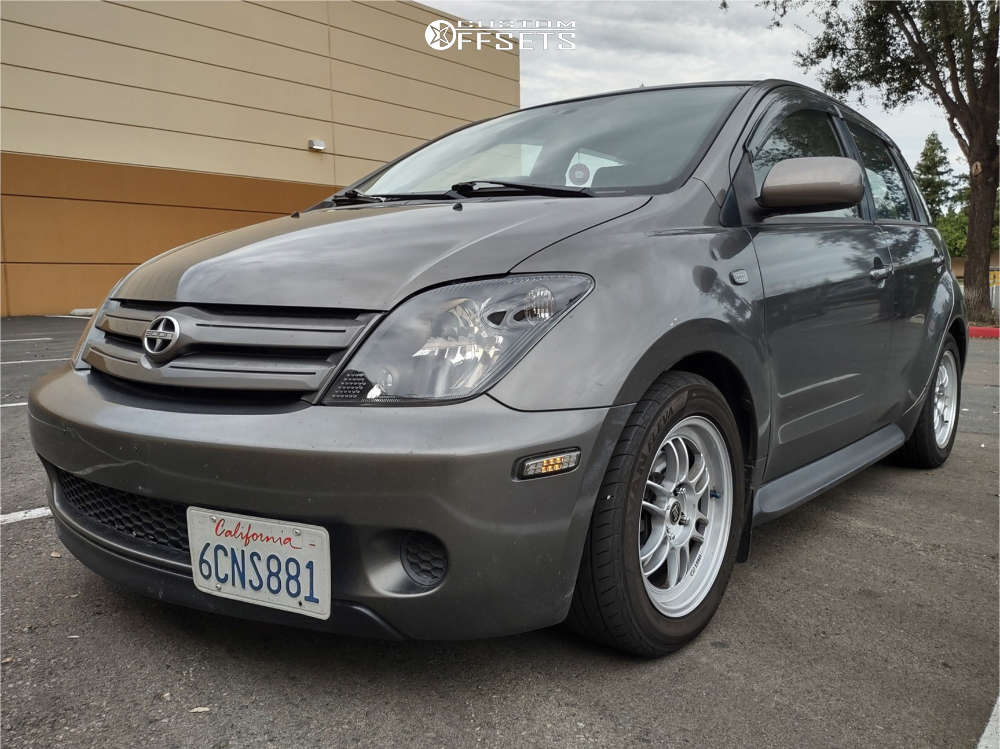2005 Scion XA with 15x7 35 Enkei Rpf1 and 205/55R15 Yokohama Advan Fleva V701 and Lowering ...