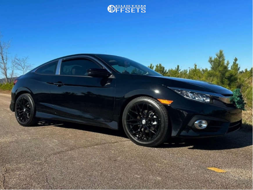 2017 Honda Civic with 18x8 35 Shift Spring and 225/45R18 Goodyear ...