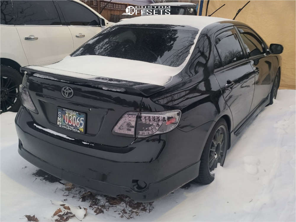 2010 Toyota Corolla with 17x8 40 Konig Hypergram and 225/45R17 ...