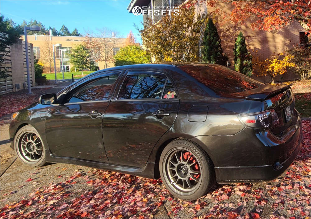 2010 Toyota Corolla with 17x8 40 Konig Hypergram and 225/45R17 ...