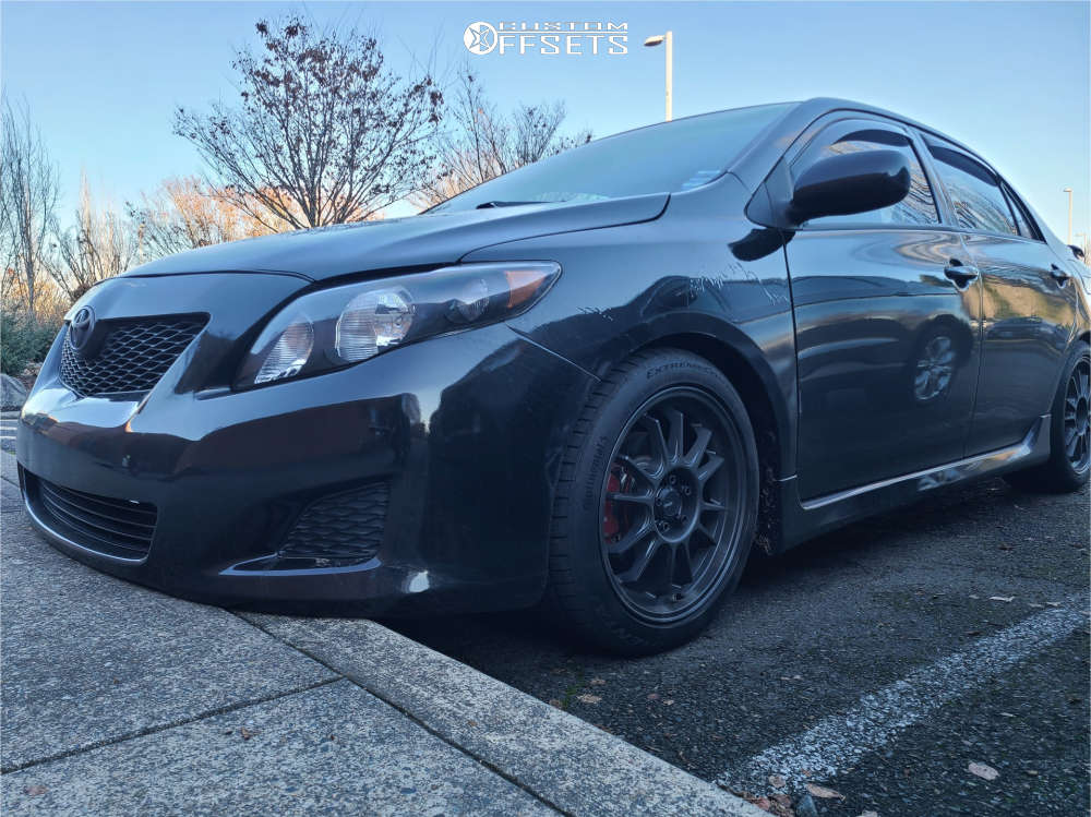 2010 Toyota Corolla with 17x8 40 Konig Hypergram and 225/45R17 ...