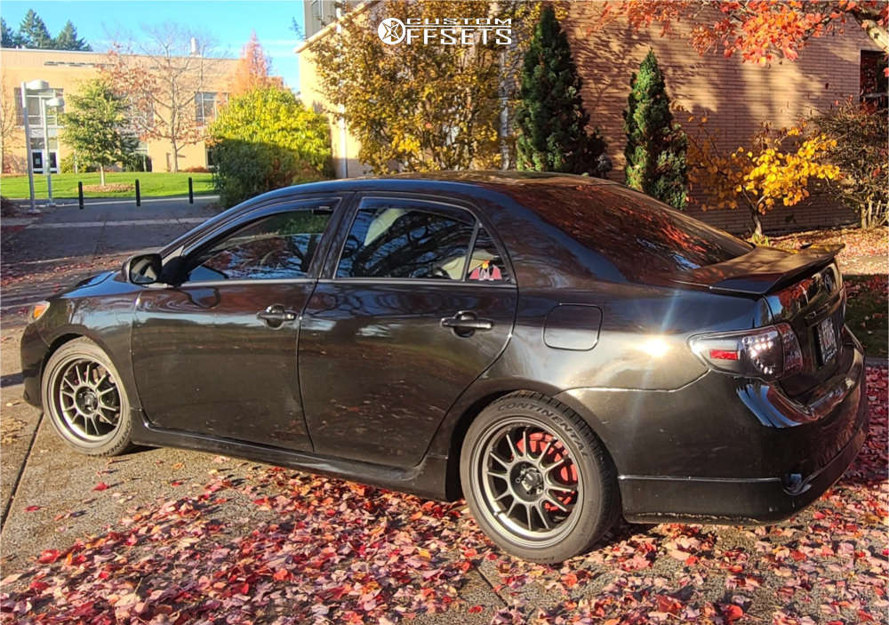 2010 Toyota Corolla with 17x8 40 Konig Hypergram and 225/45R17 ...