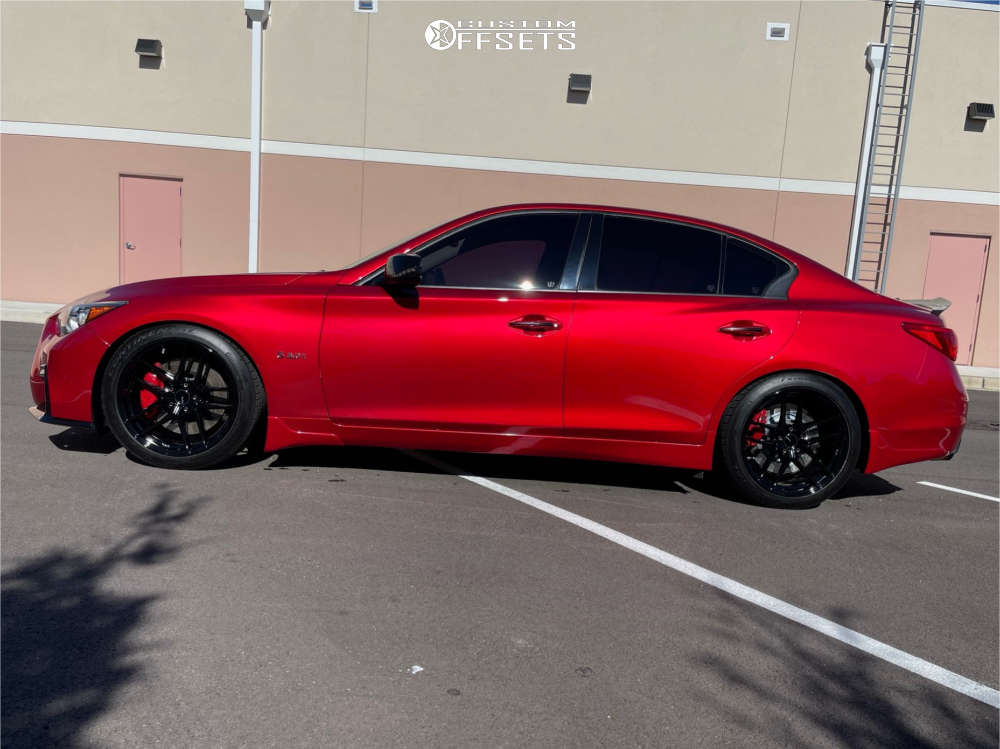 2017 INFINITI Q50 with 19x9.5 35 Enkei Ty5 and 255/40R19 Continental ...