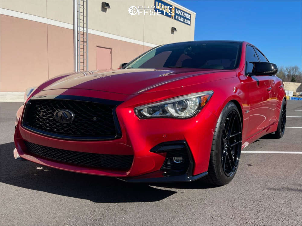 2017 INFINITI Q50 with 19x9.5 35 Enkei Ty5 and 255/40R19 Continental Extremecontact Dws06 Plus ...