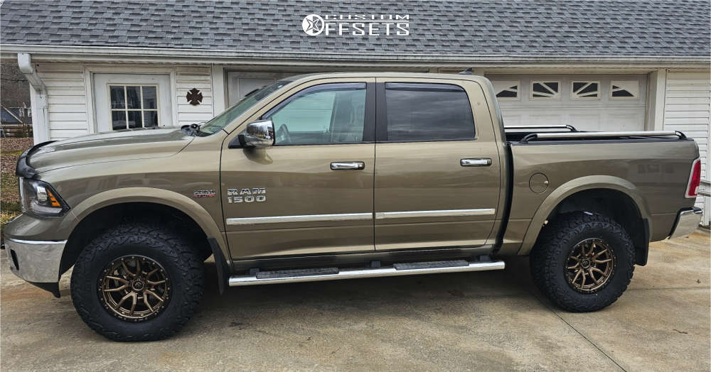 2015 Ram 1500 with 18x9 1 Fuel Rebel 5 and 35/12.5R18 Venom Power Terra ...
