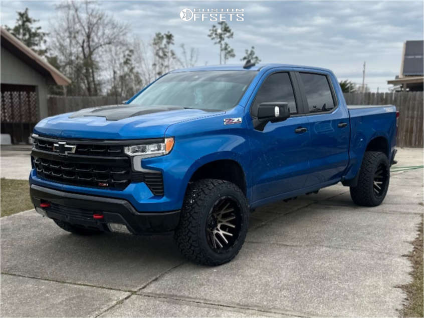 2022 Chevrolet Silverado 1500 LTD with 20x12 -44 V-Rock Recoil and 33/ ...