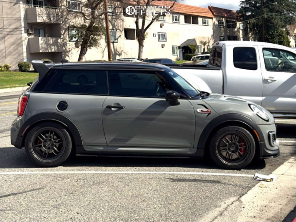 2017 Mini Cooper with 17x7.5 48 Enkei Rpf1 and 215/45R17 Firestone ...