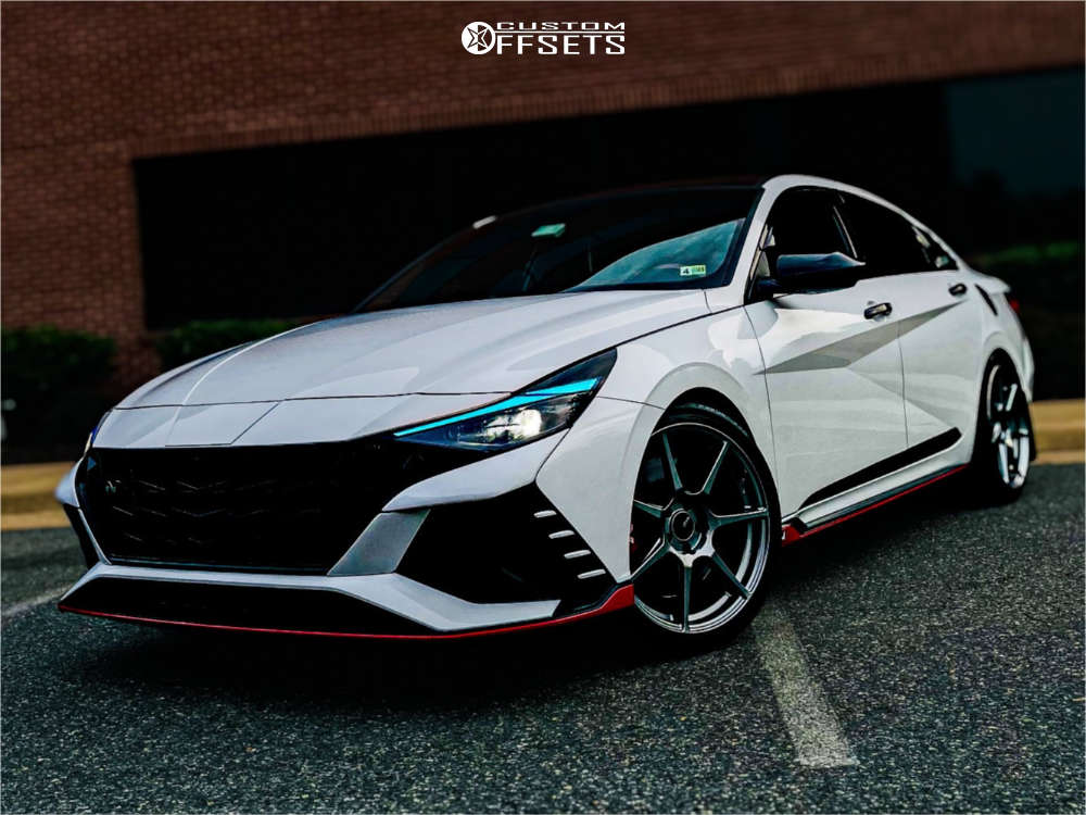 2023 Hyundai Elantra N with 19x8.5 45 Enkei Tfr and 245/35R19 Michelin ...