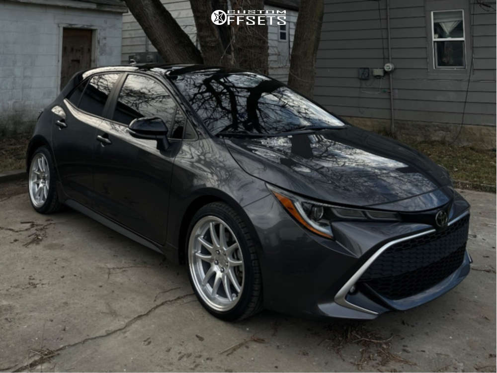 2021 Toyota Corolla with 18x8.5 35 Aodhan Ds02 and 225/40R18 Lexani ...