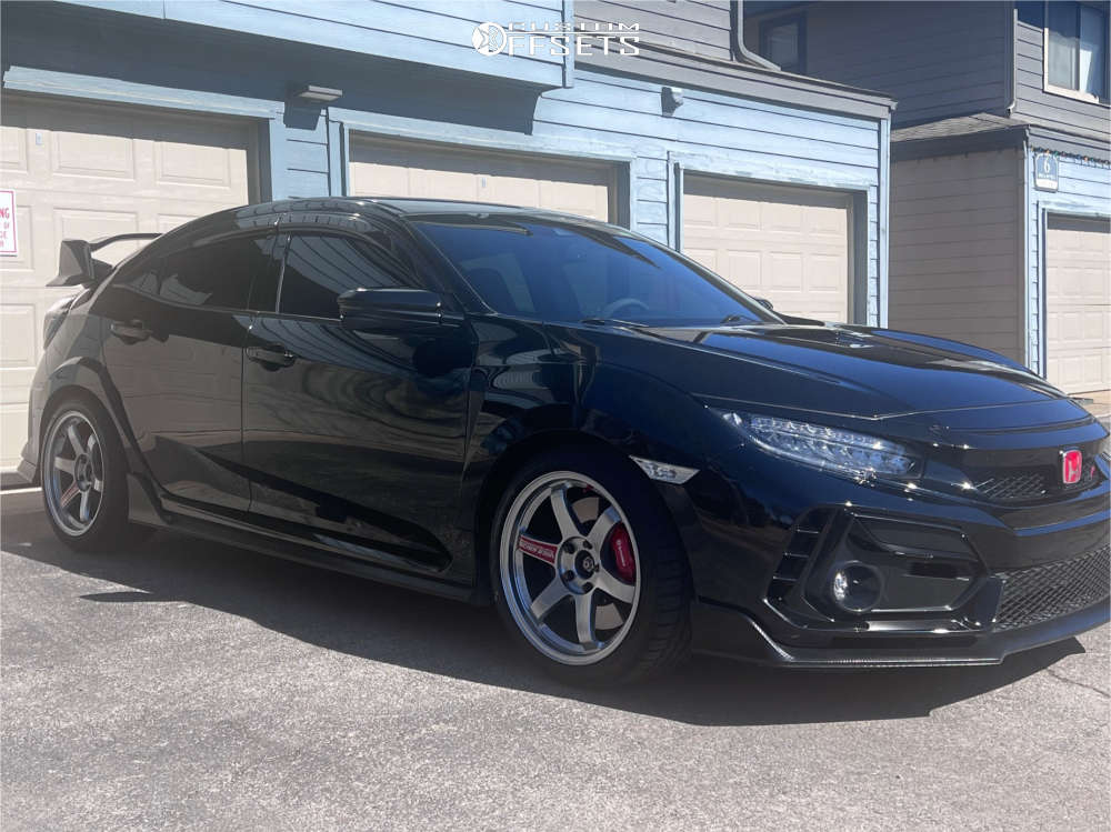 2020 Honda Civic with 18x9.5 38 Volk Te37sl and 265/35R18 Falken Pro G5 ...