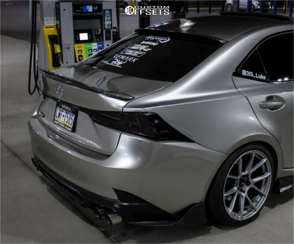 2018 Lexus IS300 with 18x9.5 38 Enkei Tsv and 225/40R18 Continental ...