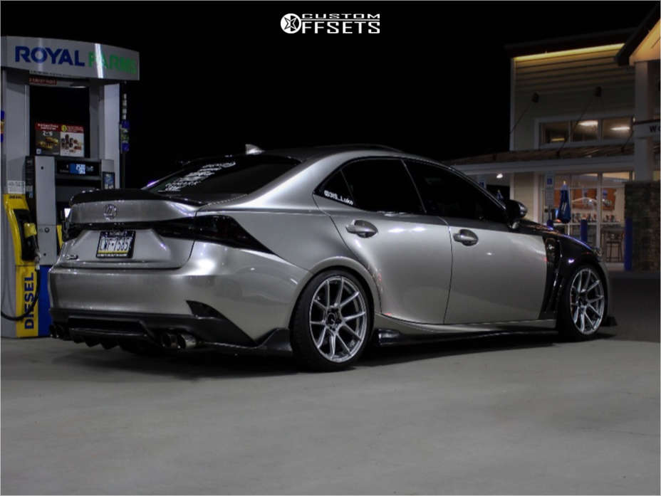 2018 Lexus IS300 with 18x9.5 38 Enkei Tsv and 225/40R18 Continental ...