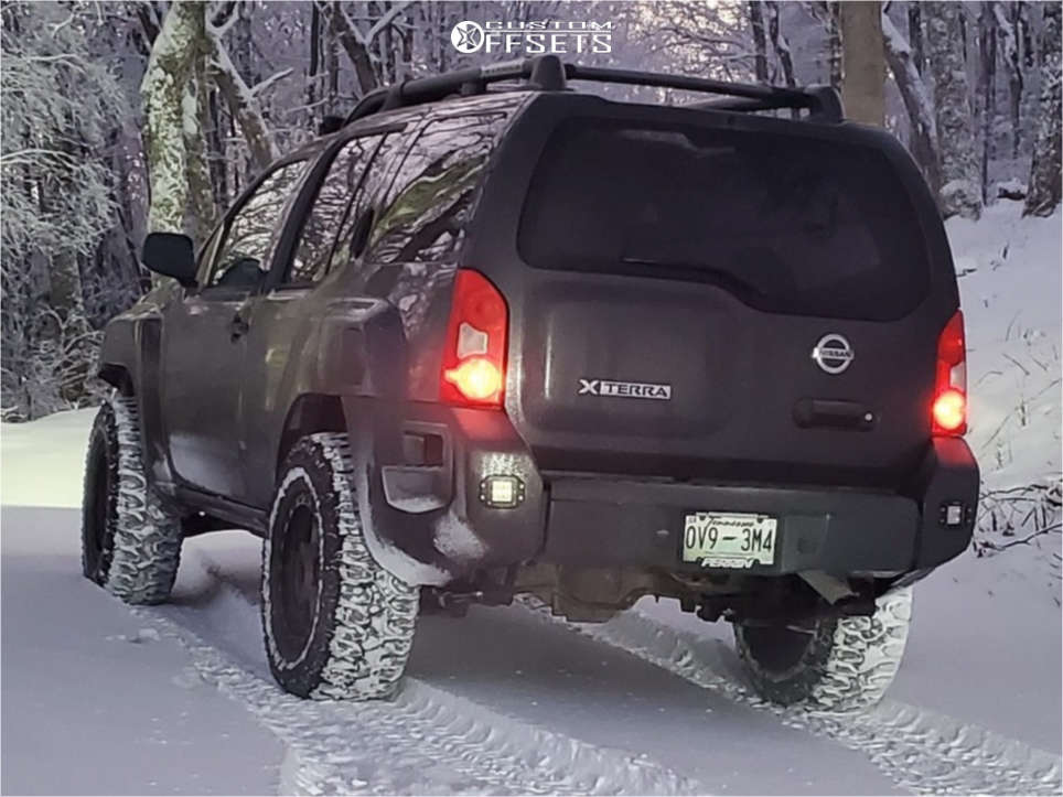 2008 Nissan Xterra with 17x8.5 0 DX4 Recon and 295/70R17 Milestar ...