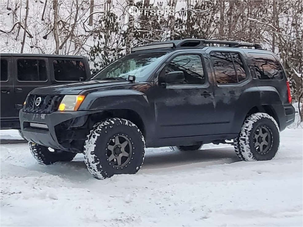 2008 Nissan Xterra with 17x8.5 0 DX4 Recon and 295/70R17 Milestar ...