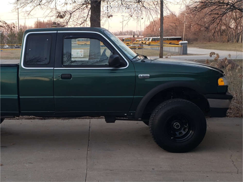 1999 Mazda B3000 with 15x10 -39 Vision D Window and 31/10.5R15 Milestar ...