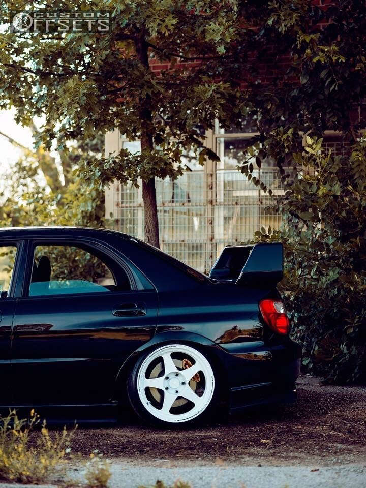 2005 Subaru WRX STI with 18x10.5 18 Desmond Regamaster and 225/35R18 ...