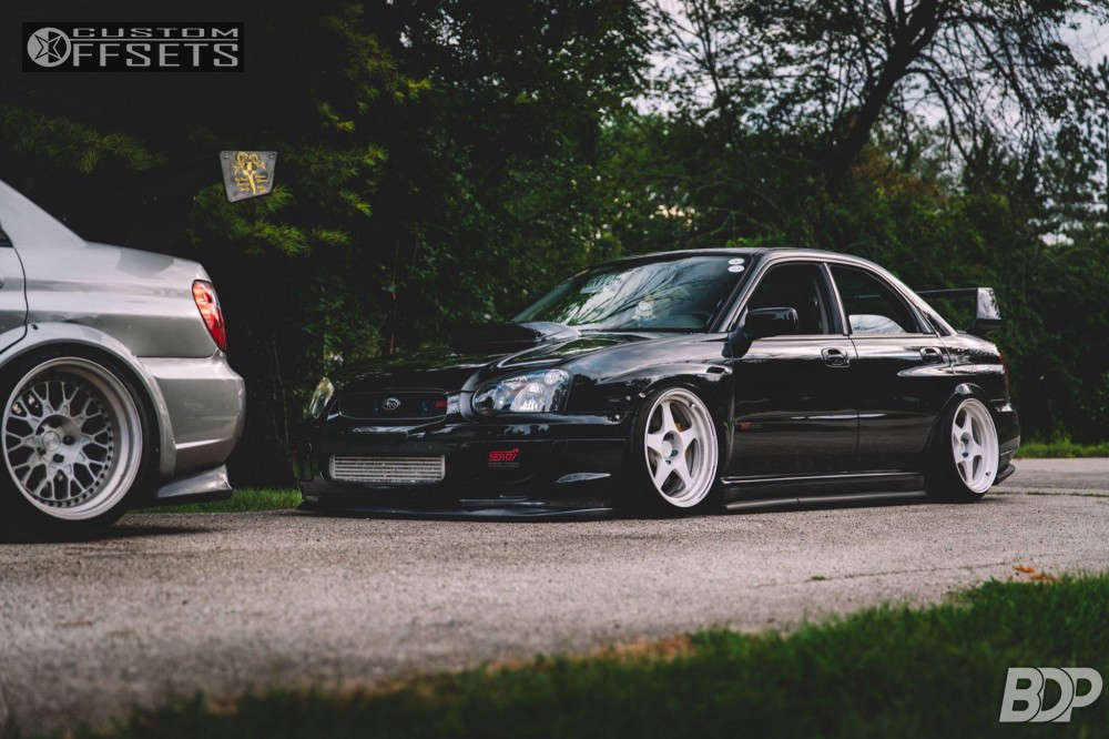 2005 Subaru WRX STI with 18x10.5 18 Desmond Regamaster and 225/35R18 ...