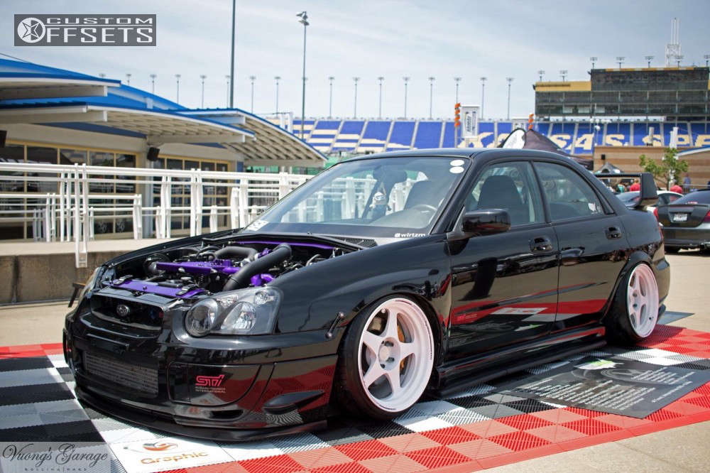 2005 Subaru WRX STI with 18x10.5 18 Desmond Regamaster and 225/35R18 ...