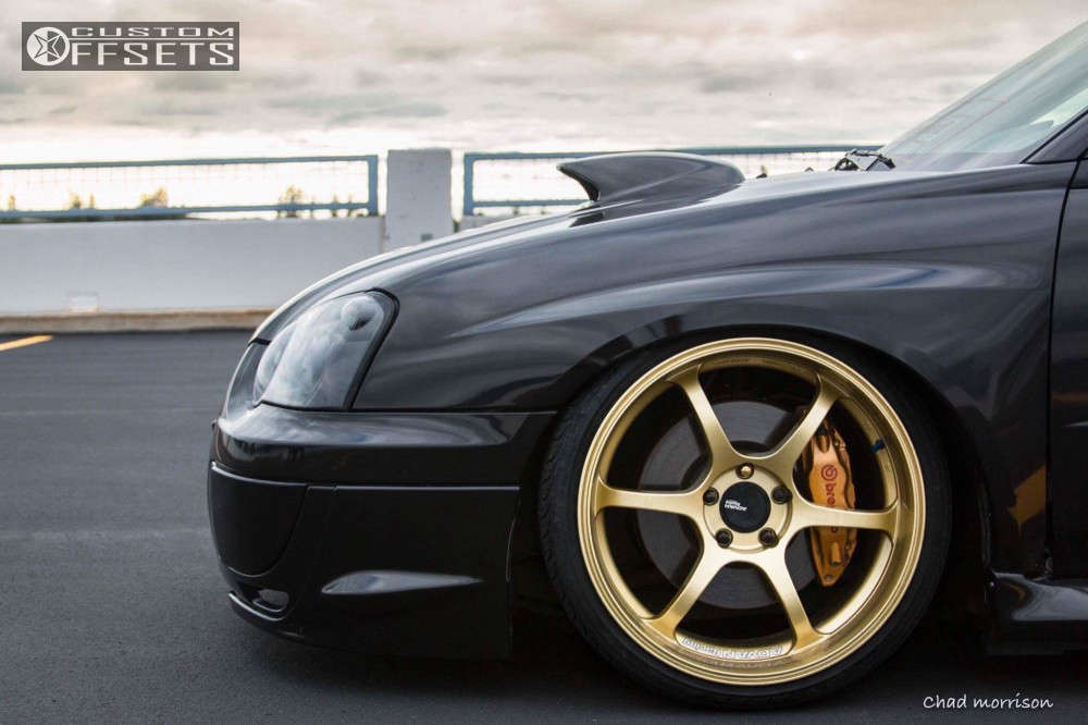 2005 Subaru WRX STI with 19x9 25 Advan RD-D and 215/35R19 Yokohama ...
