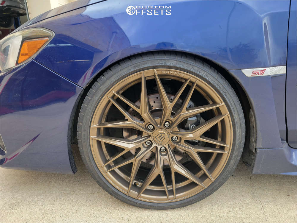 2016 Subaru WRX STI with 20x9 35 Rohana Rfx17 and 265/30R20 Lexani Lx ...