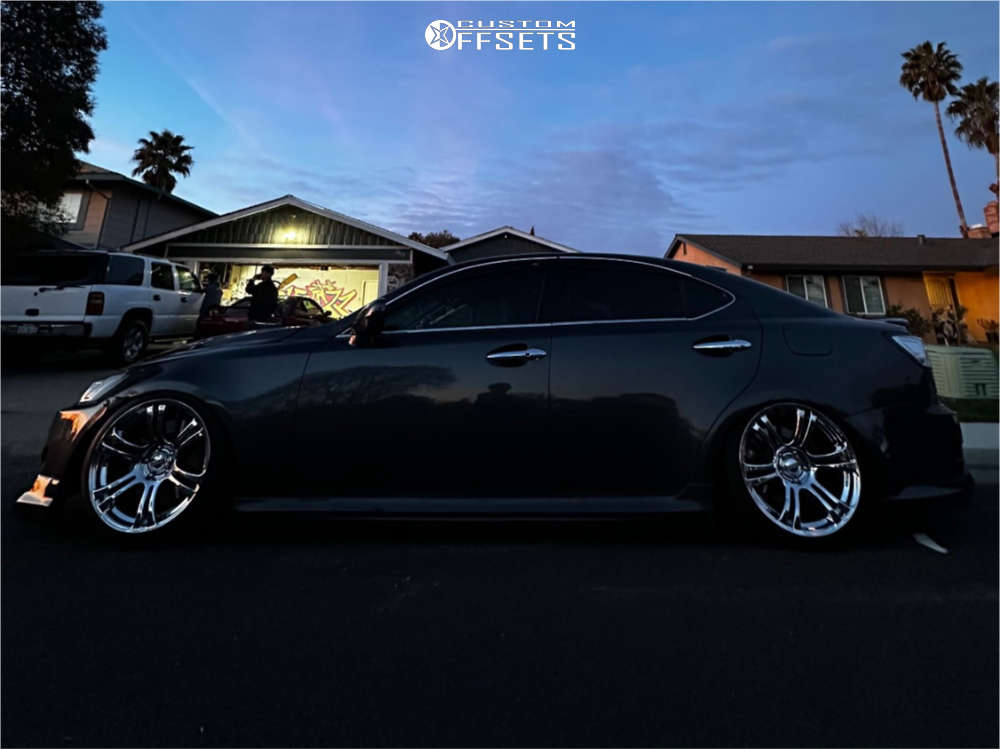 2007 Lexus IS350 with 18x9.5 22 Kansei Neo and 225/40R18 Toyo Tires Proxes Sport A/S and ...