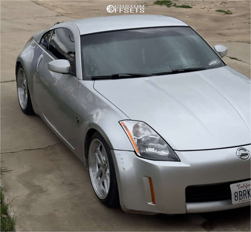 2004 Nissan 350Z with 18x9.5 22 ESR Cs15 and 225/35R18 Goodyear ...