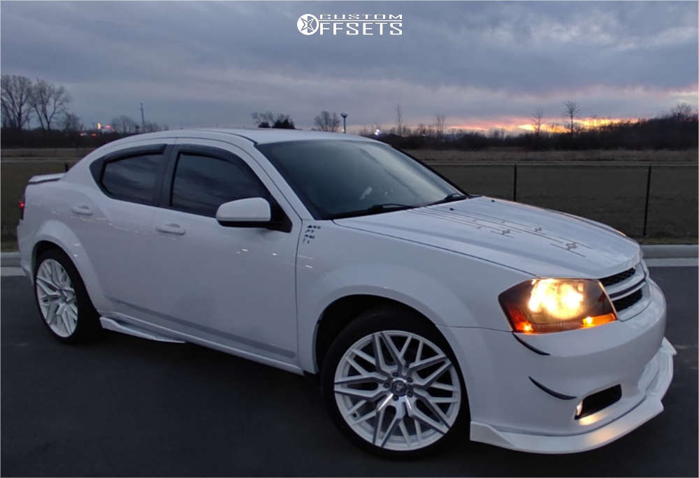 2014 Dodge Avenger with 20x8.5 35 Shift Spring and 255/35R20 Falken ...