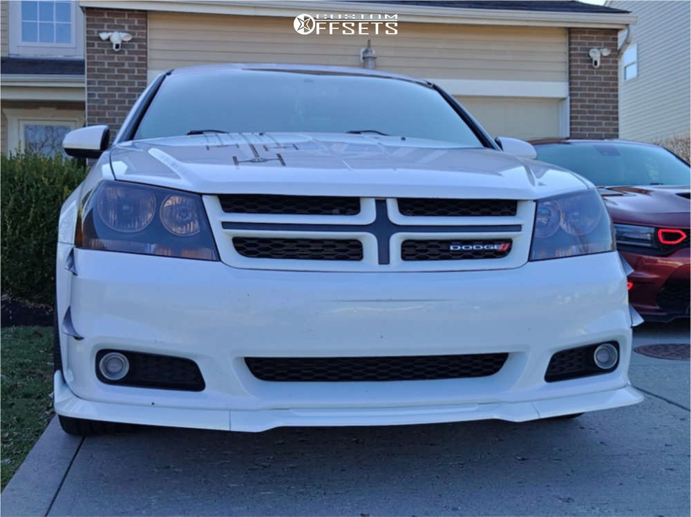 2014 Dodge Avenger with 20x8.5 35 Shift Spring and 255/35R20 Falken ...