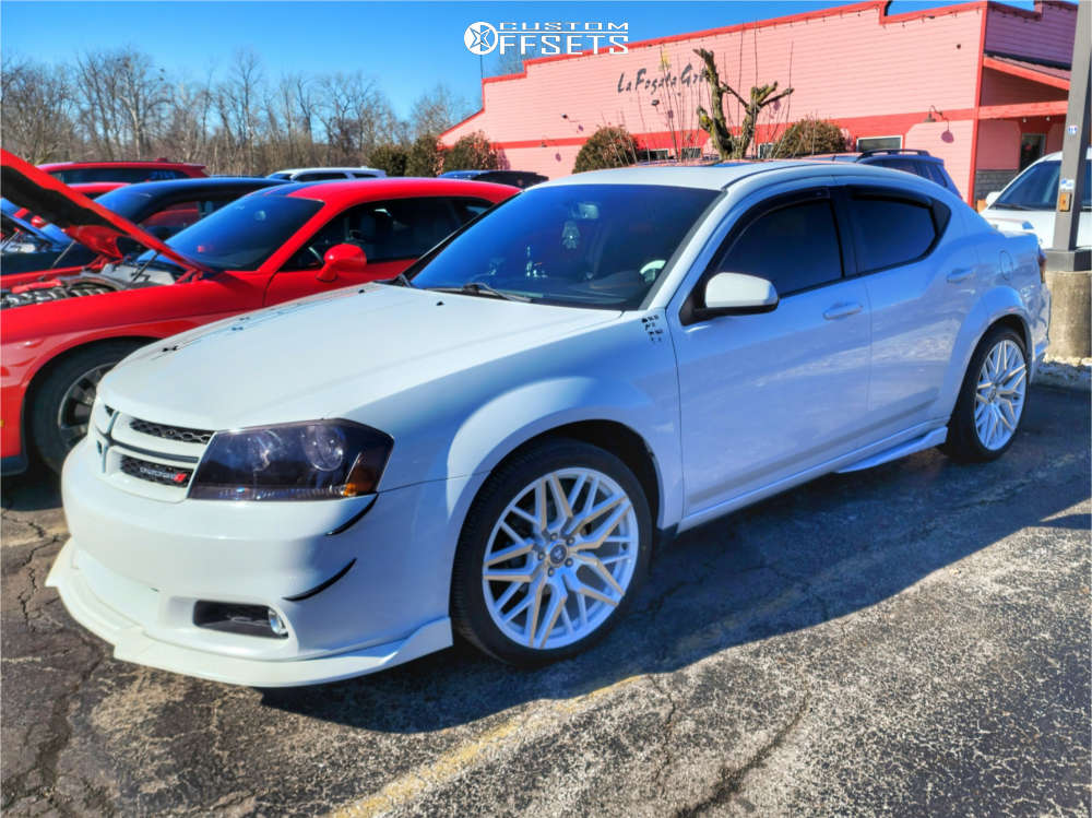 2014 Dodge Avenger with 20x8.5 35 Shift Spring and 255/35R20 Falken ...