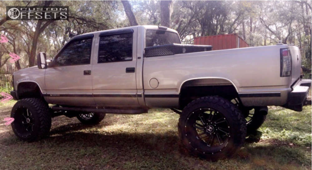 1998 Chevrolet K2500 with 24x14 -76 Hostile Stryker and 37/13.5R24 Toyo ...