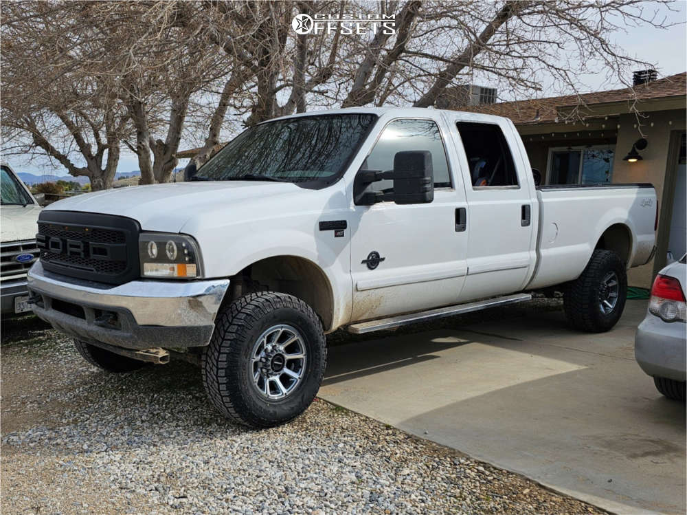 2002 Ford F-350 Super Duty with 17x8.5 18 Vision Turbine and 285/70R17 ...