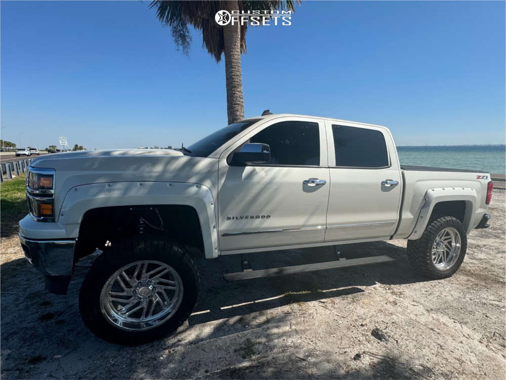 2014 Chevrolet Silverado 1500 with 22x12 -44 Hostile Forged Jigsaw and 35/12.5R22 Nitto Trail ...
