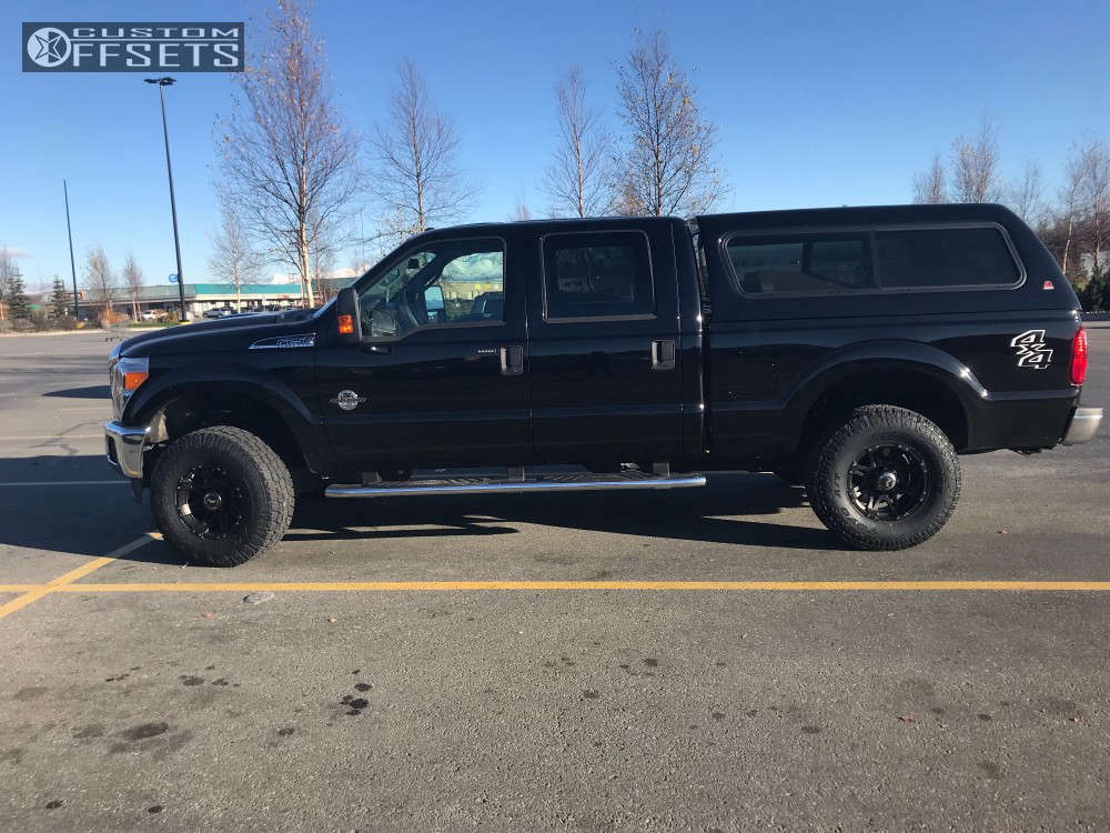 2016 Ford F-250 Super Duty with 17x9 -12 Raceline Raptor and 35/12.5R17 Toyo Tires Open Country ...
