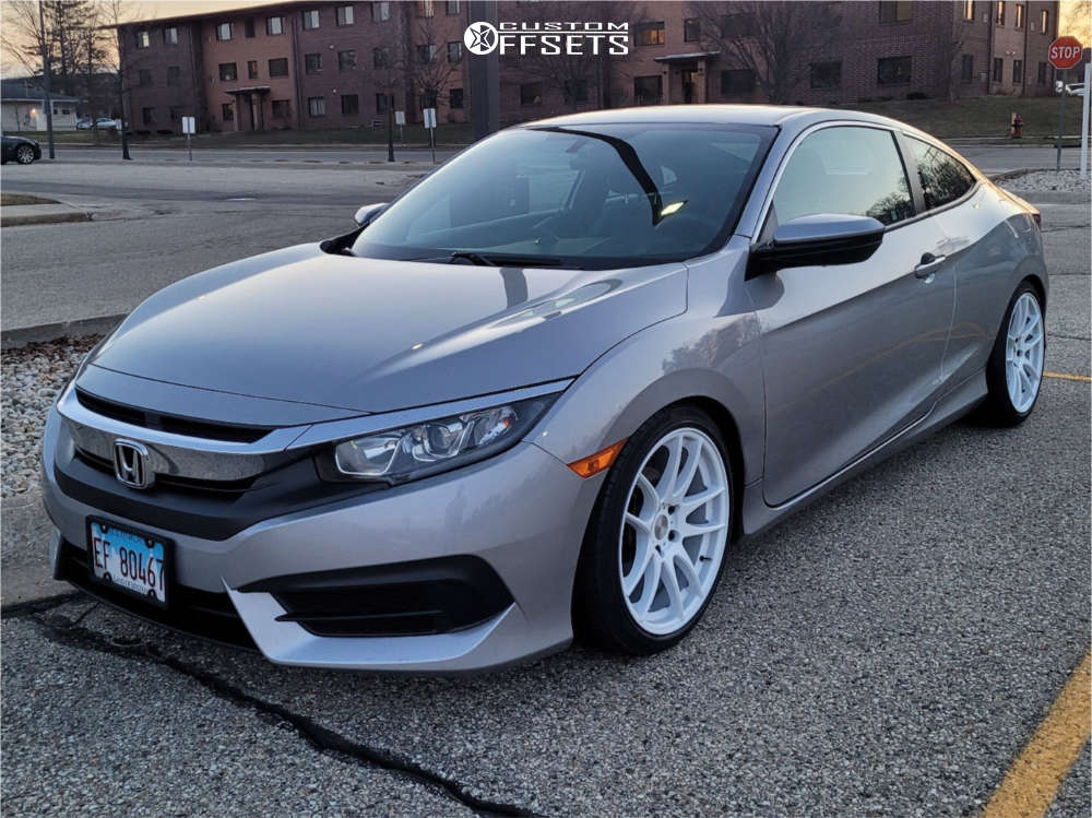 2017 Honda Civic with 18x8.5 35 AVID1 Av32 and 225/40R18 Vercelli ...
