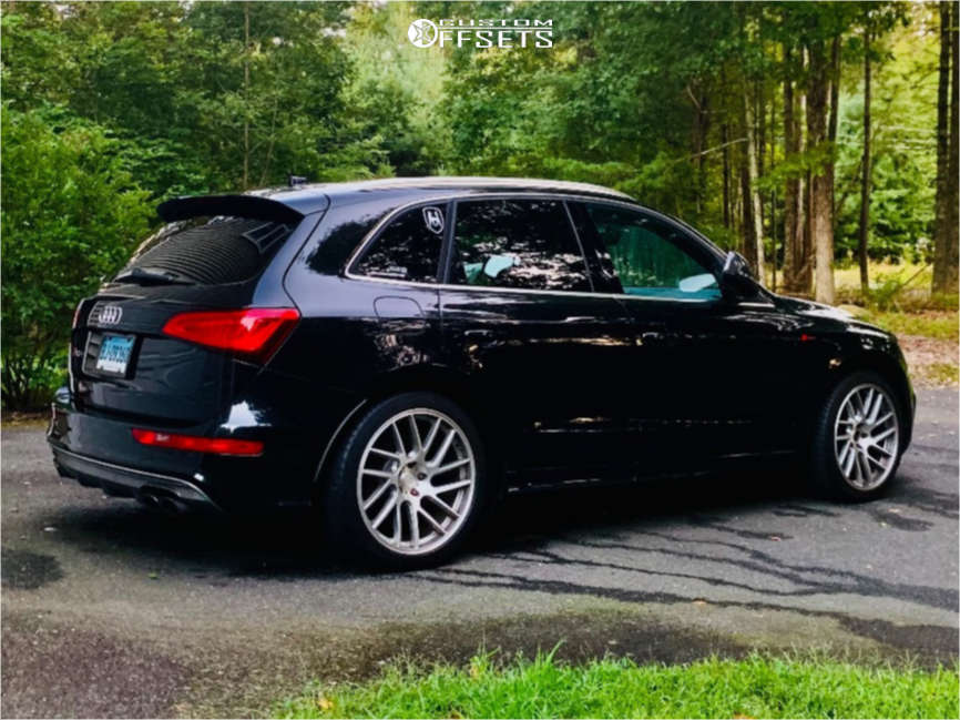 2014 Audi SQ5 with 20x10 40 Anovia Elder and 285/35R20 Michelin Pilot Sport A/s 4 and Lowering ...