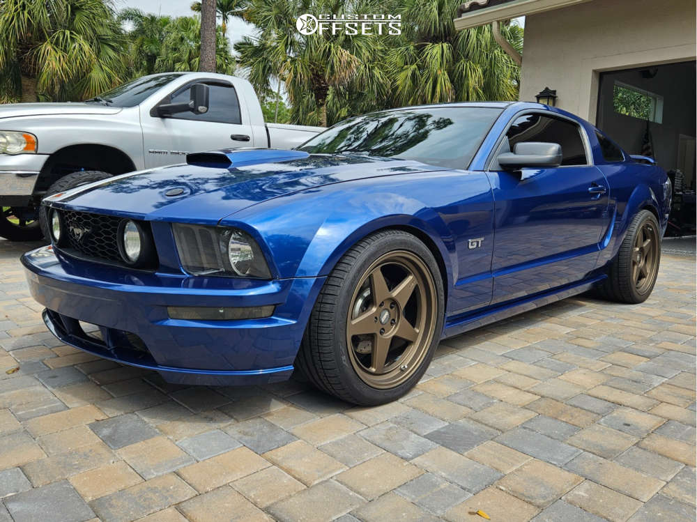 2007 Ford Mustang with 19x9 20 ESR Cr5 and 255/40R19 Falken Azenis ...