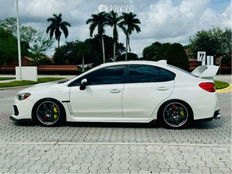 2018 Subaru WRX STI with 18x9.5 35 Volk Te37 and 255/35R18 Continental ...