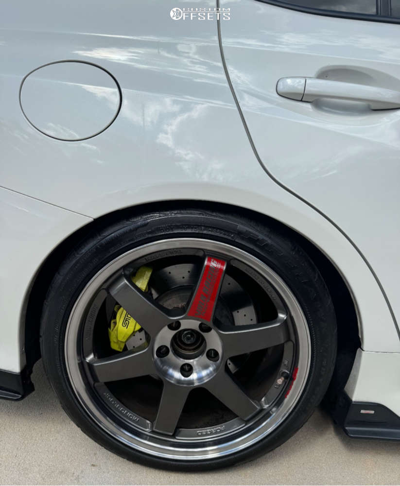 2018 Subaru WRX STI with 18x9.5 35 Volk Te37 and 255/35R18 Continental ...