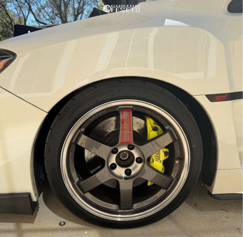 2018 Subaru WRX STI with 18x9.5 35 Volk Te37 and 255/35R18 Continental ...