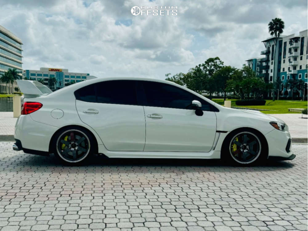 2018 Subaru WRX STI with 18x9.5 35 Volk Te37 and 255/35R18 Continental ...