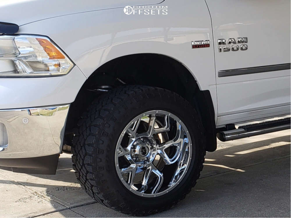 2015 Ram 1500 with 22x12 -51 Vision Sliver and 33/12.5R22 Goodyear ...