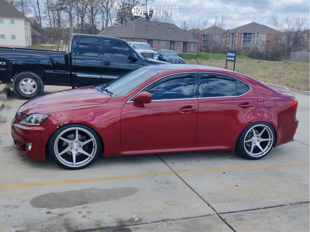 2008 Lexus IS250 with 19x9.5 22 Anovia Titan and 235/35R19 Continental ...