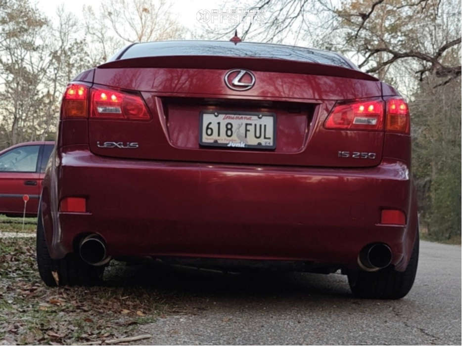 2008 Lexus IS250 with 19x9.5 22 Anovia Titan and 235/35R19 Continental ...