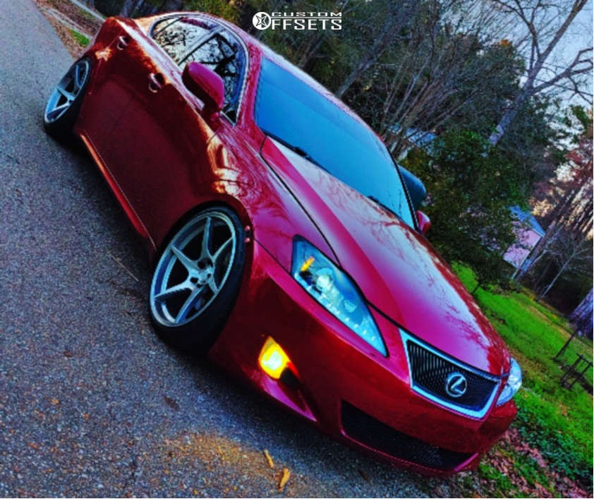 2008 Lexus IS250 with 19x9.5 22 Anovia Titan and 235/35R19 Continental ...