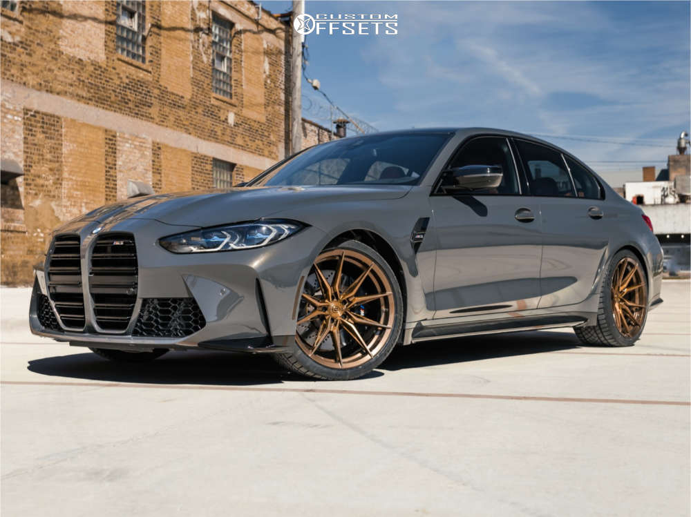 2023 BMW M3 with 20x10 22 Rohana Rfx13 and 275/30R20 Continental ...
