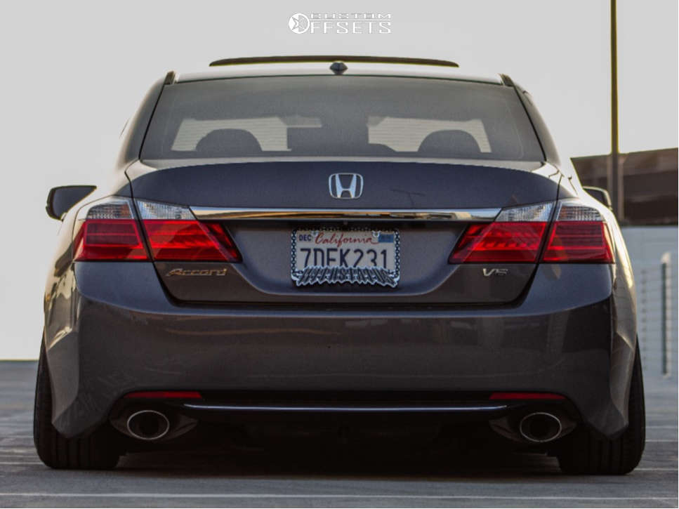 2014 Honda Accord with 18x9.5 22 Work Emotion T7r and 225/40R18 Haida Ex Comfort and Coilovers ...