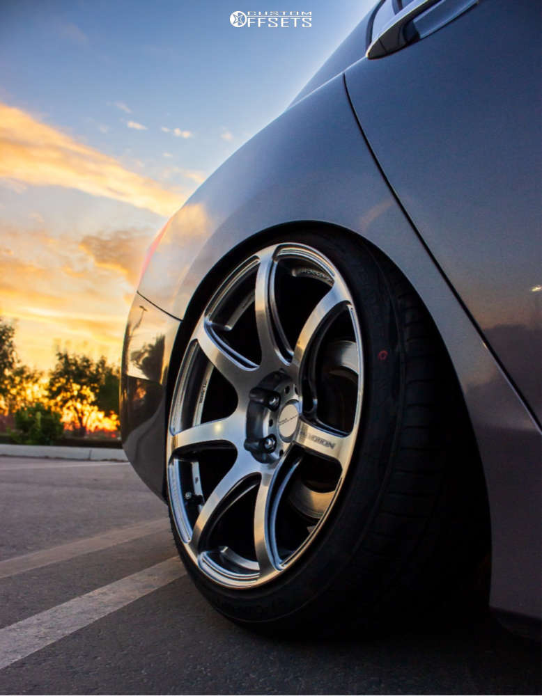 2014 Honda Accord with 18x9.5 22 Work Emotion T7r and 225/40R18 Haida Ex Comfort and Coilovers ...