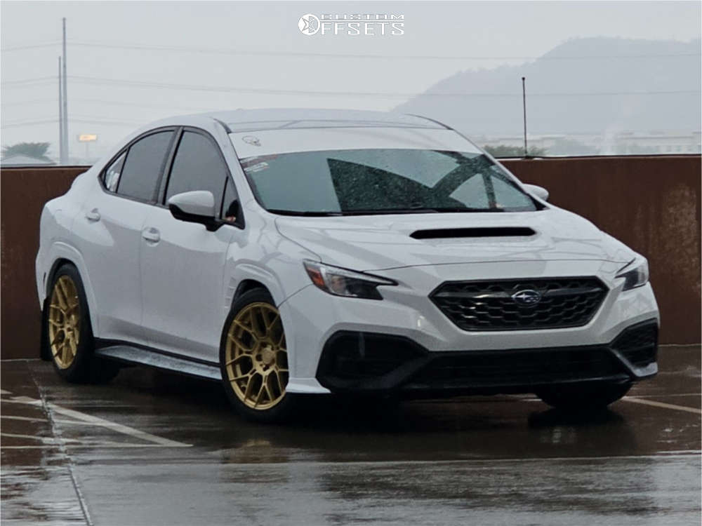 2022 Subaru WRX with 18x9.5 40 VR Forged D09 and 255/40R18 Yokohama ...
